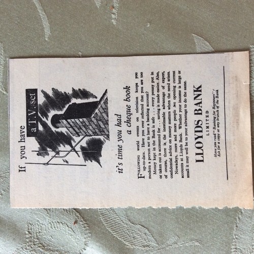 a2b ephemera 1955 advert lloyds bank time for a cheque book | eBay