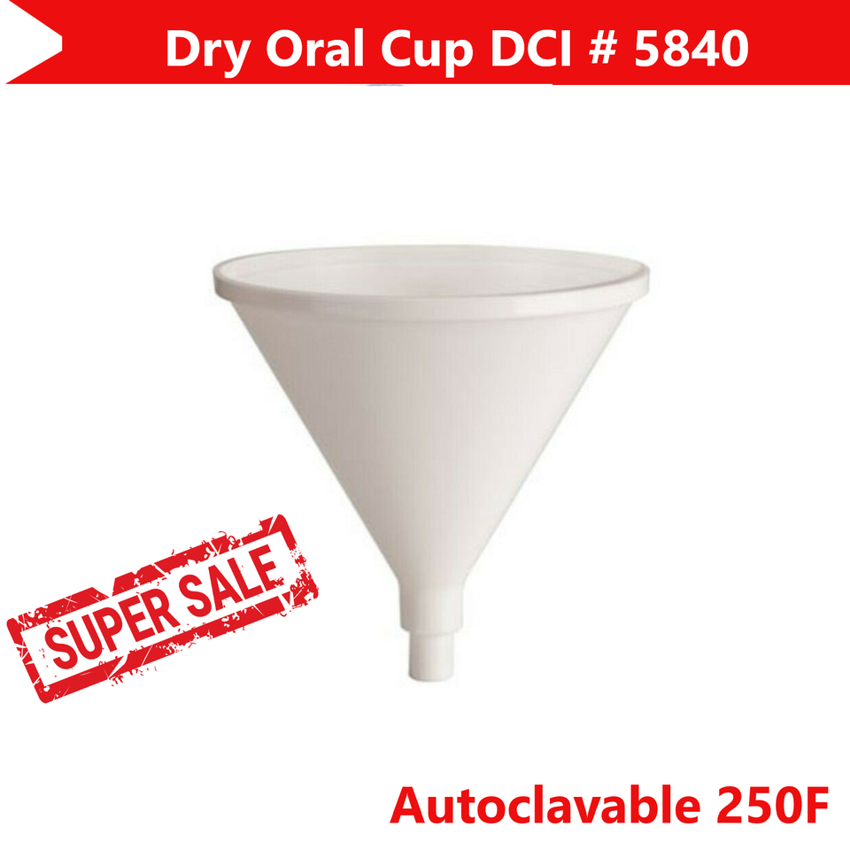 Dental Dry Oral Funnel - Autoclavable White Plastic Cup For Dental Care ...