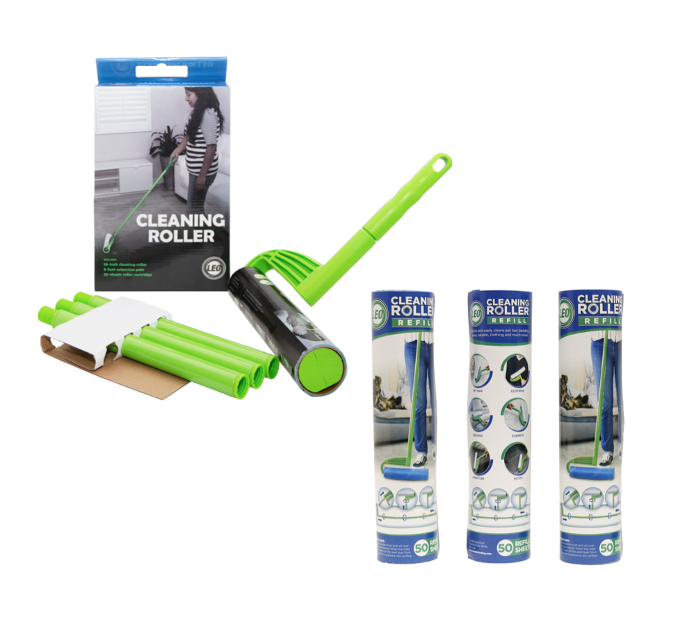 Leo Cleaning Big Lint Roller 3 / 6 Roll of Refill Pet Hair Removal ...