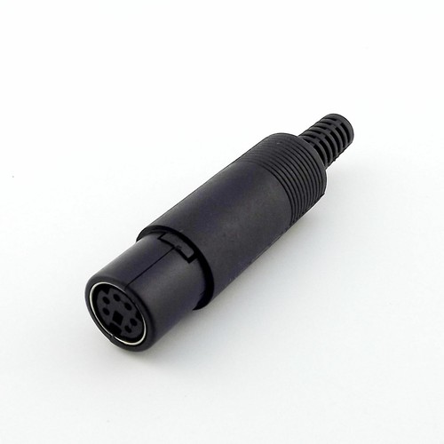 10pcs 6 Pin Mini DIN Mini-DIN Female Jack Connector Adapter With ...