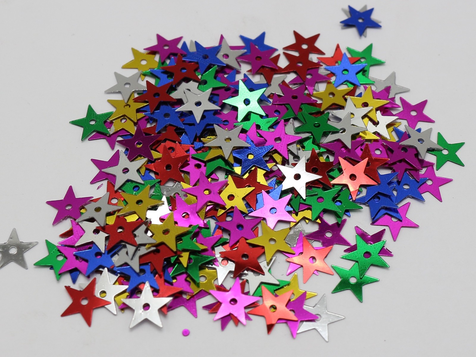 4500 Mixed Color 10mm Flat Star Loose sequins Paillettes Sewing Wedding ...