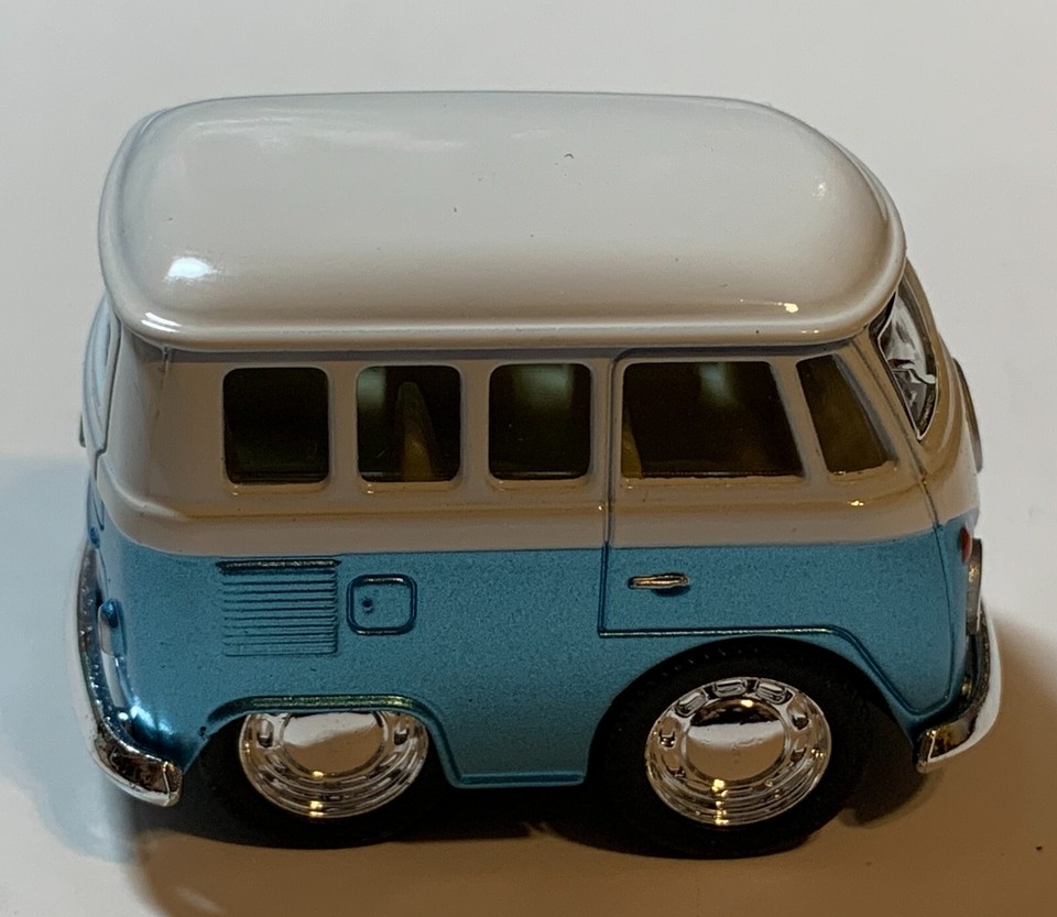Kinsfun Metallic Blue Little Van Volkswagen Die Cast Metal | eBay