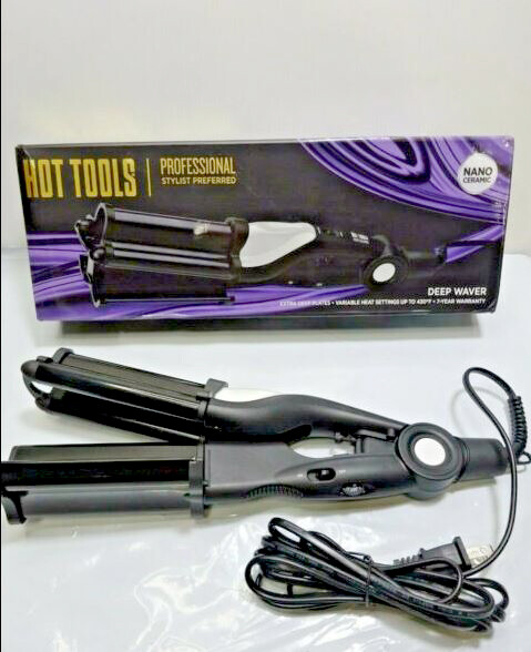 Hot Tools 2179 Ceramic Deep Waver - Purple/Black for sale online | eBay
