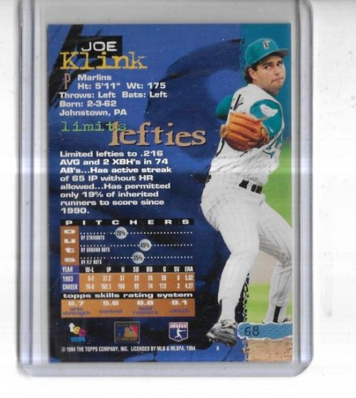 1994 Stadium Club #68 Joe Klink Florida Marlins | eBay