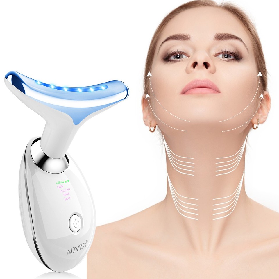 Red Light Therapy for Face and Neck Massager Tool LED Facial Light ...
