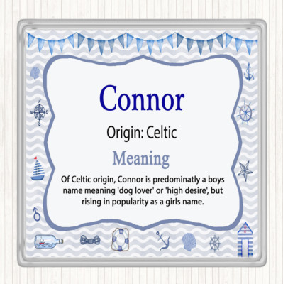 Connor Name Meaning Drinks Mat Coaster Nautical | eBay