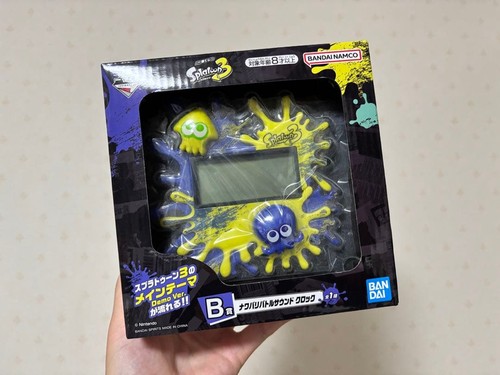 Splatoon 3 B Prize Nawabari Battle Sound Clock Unopened Collectible MM3 ...