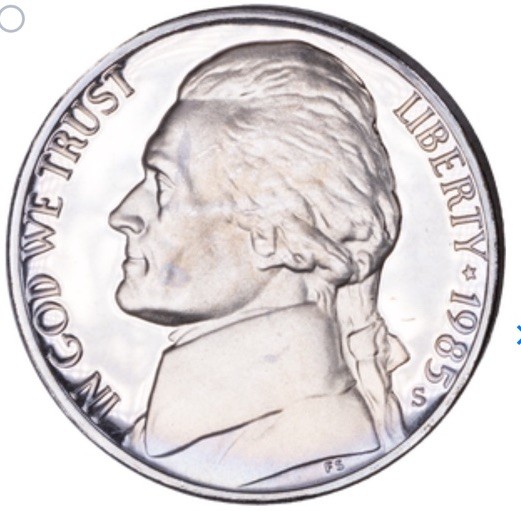 1985-S 5 Full Steps Jefferson Nickel Choice Proof Fast Shipping | eBay