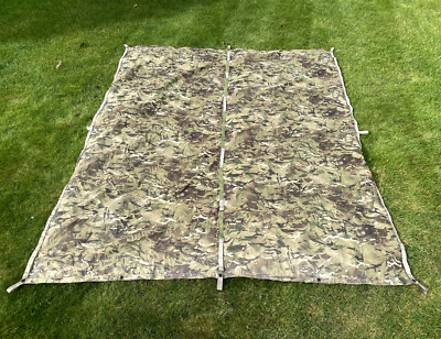 British Army Issue MTP Basha Ground Sheet GS Waterproof Shelter Cover ...