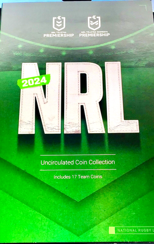 2024 NRL Premiership 17-coin collection set/ $1 Coins Unc New. With 1 ...