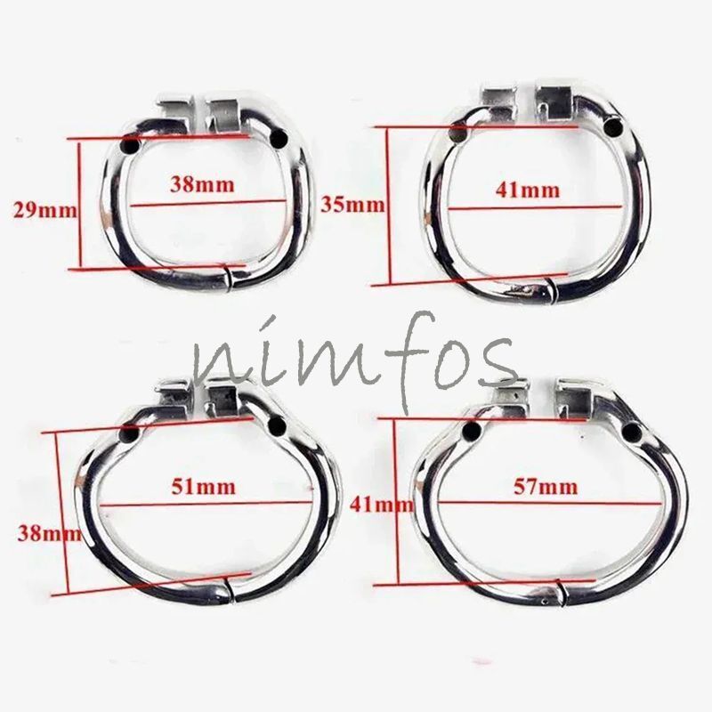 Stainless Steel Male Chastity Cage Device with Removable PA Puncture ...