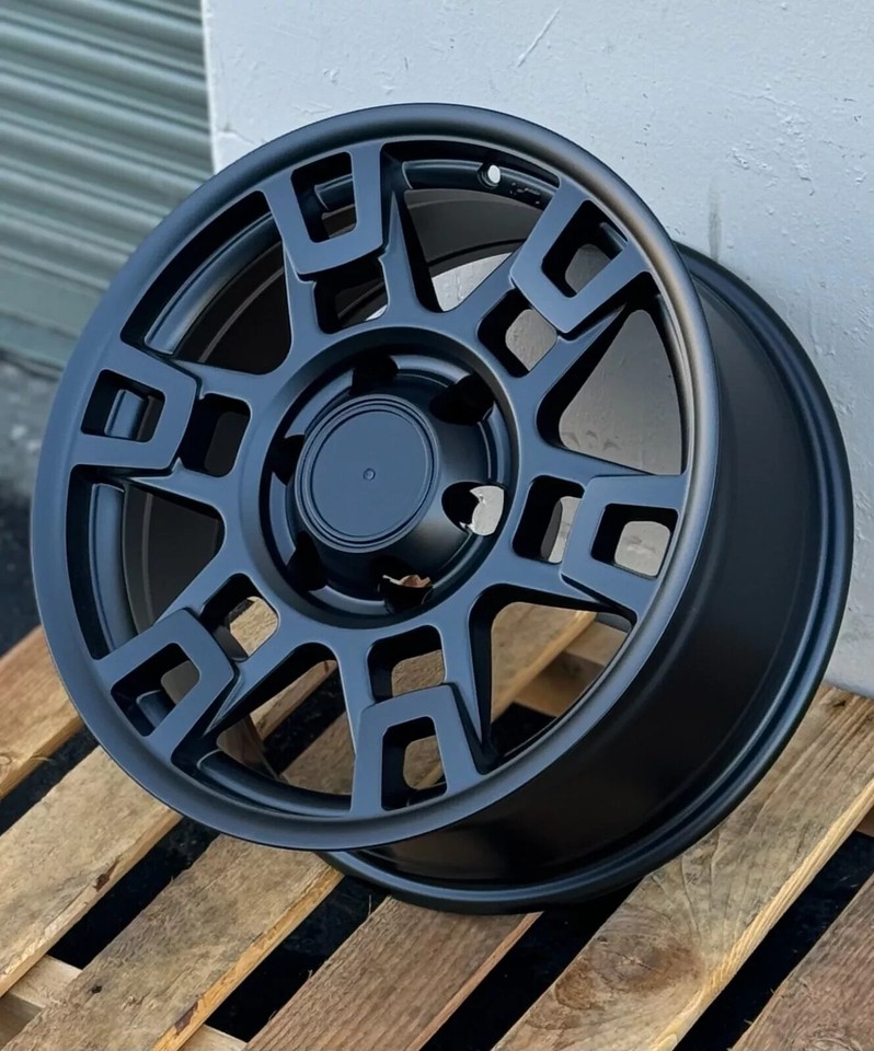 4 PCS 17x8 Matte Black Wheels Fit Toyota 4Runner Tacoma FJ 17" 6x139.7 ...