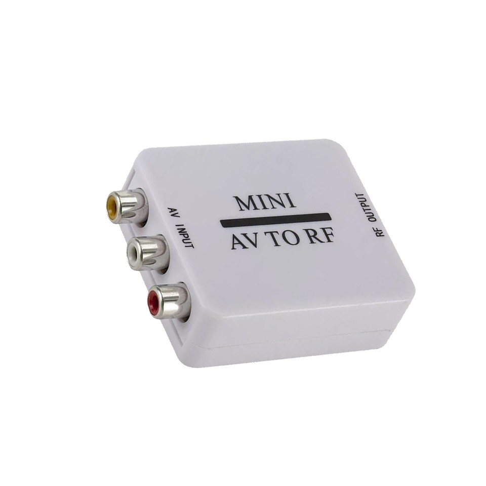 RCA/Composite A/V To RF/Coax/Coaxial Converter RF Modulator AV 2 COAX ...