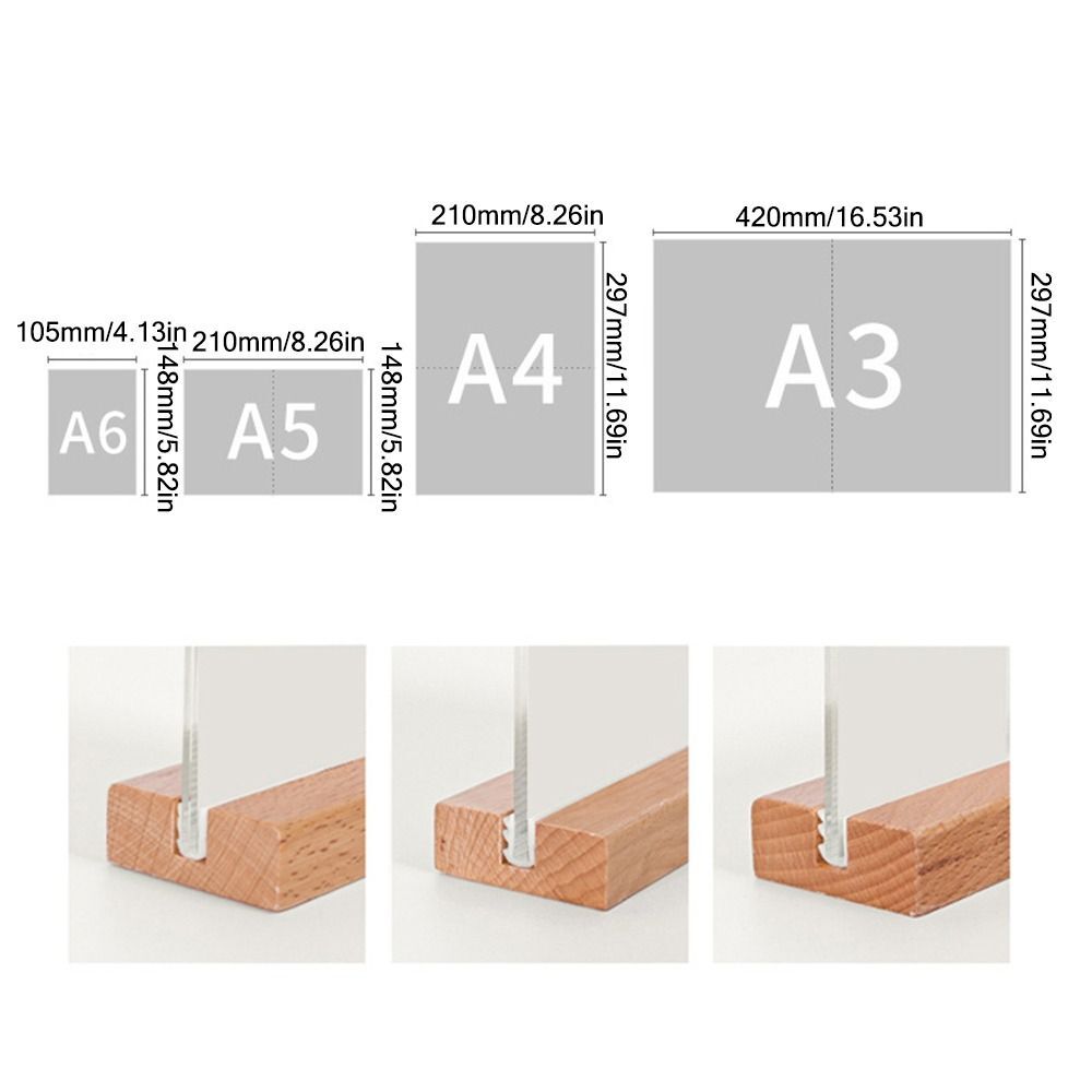 A4/A5/A6 Table Top Sign Holder Double Sided Picture Card Frame ...