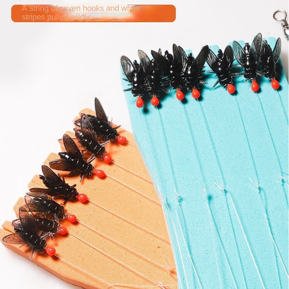 2set Long Tail String Hook Carbon Steel Fly hook New fly Fish Lure ...