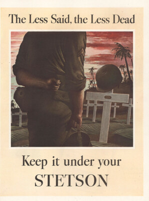 1944 Stetson: Less Said Less Dead Vintage Print Ad | eBay