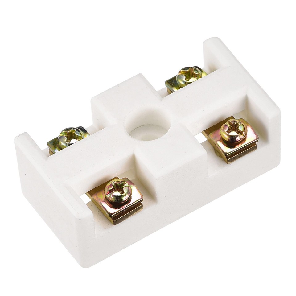 Porcelain Ceramic Terminal Block 2 Way High Temperature 57x30x21.5mm | eBay