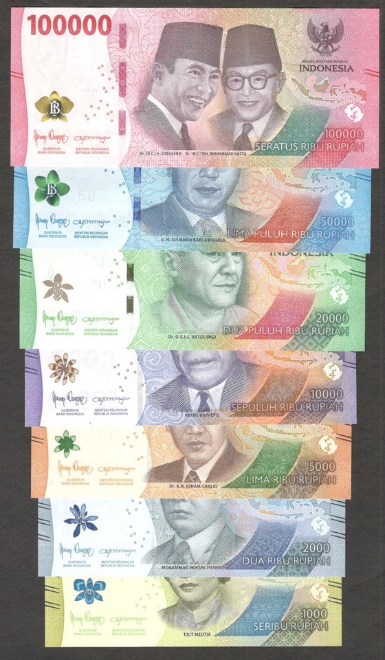 PREFIX AAA Set Indonesia 100000 50000 20000 10000 5000 2000 1000 Rupiah ...