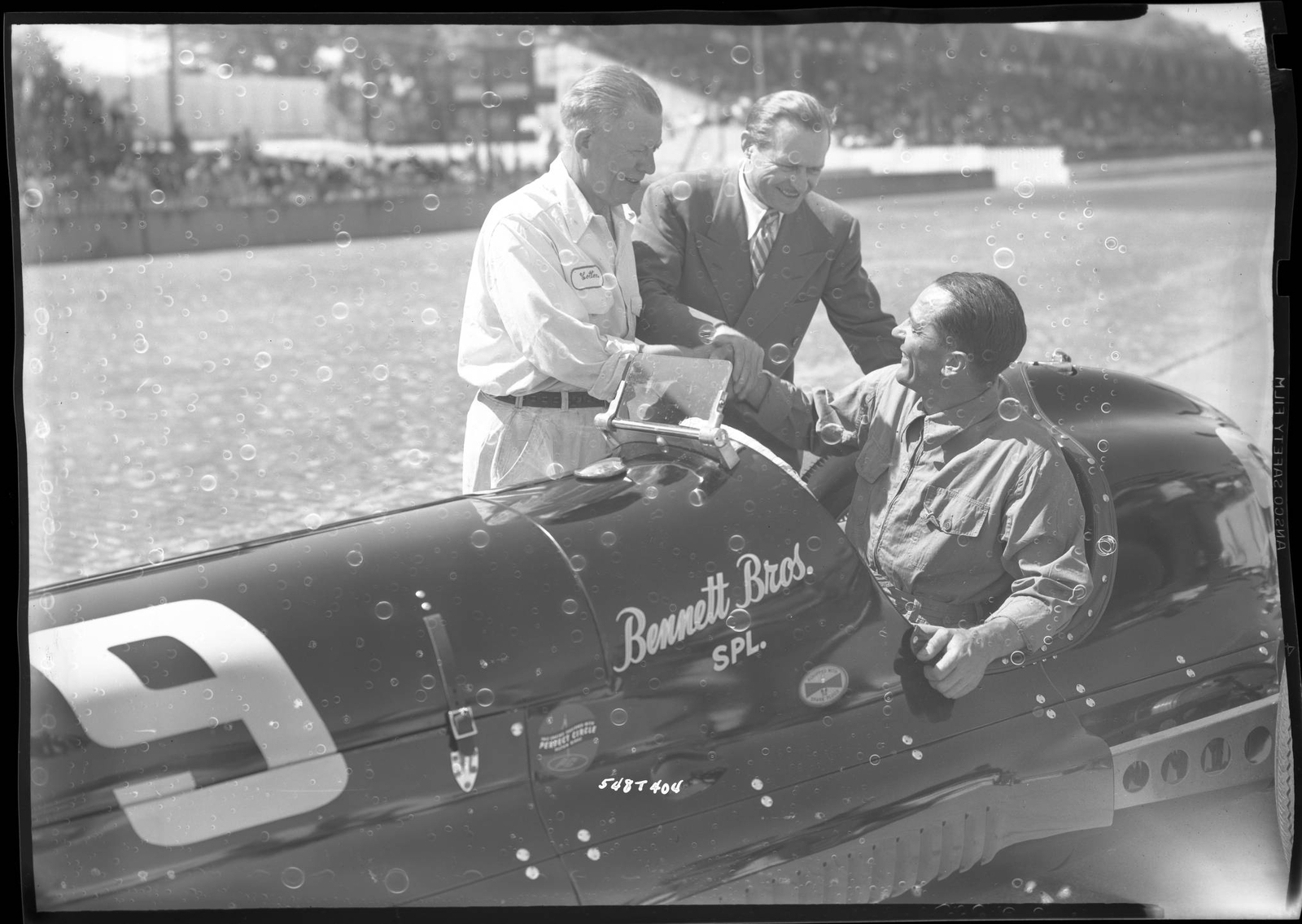 George Connor with Cotton Henning and Wilbur Shaw 1948 MOTOR RACING OLD ...