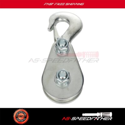 ( 1 ) Snatch Block 2 Ton Silver for 3/8" Wire Rope Cable Roll Back | eBay