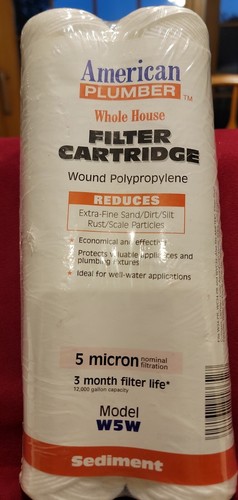 American Plumber W5W 5 Micron Standard 10 Inch String Wound Sediment ...