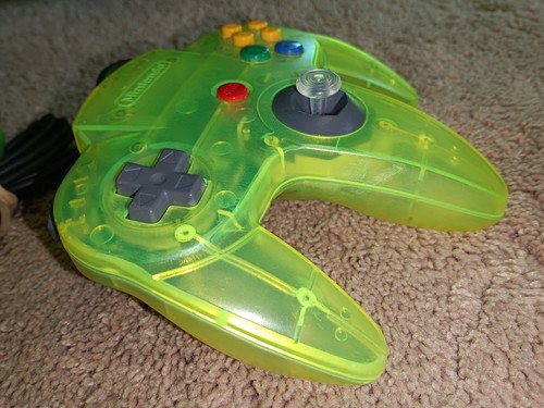 Extreme Green N64 Controller Nintendo 64 9/10 Clear Joystick Mod ...