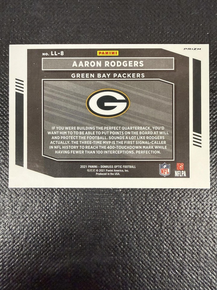 2021 Donruss Optic #LL-8 Aaron Rodgers Legendary Logos Green Bay ...