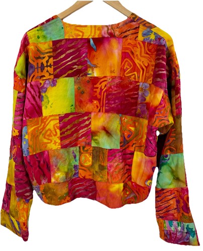 VTG Y2K Patchwork Jacket Boho Festival Unique Aloha Unbranded Fits M-L ...