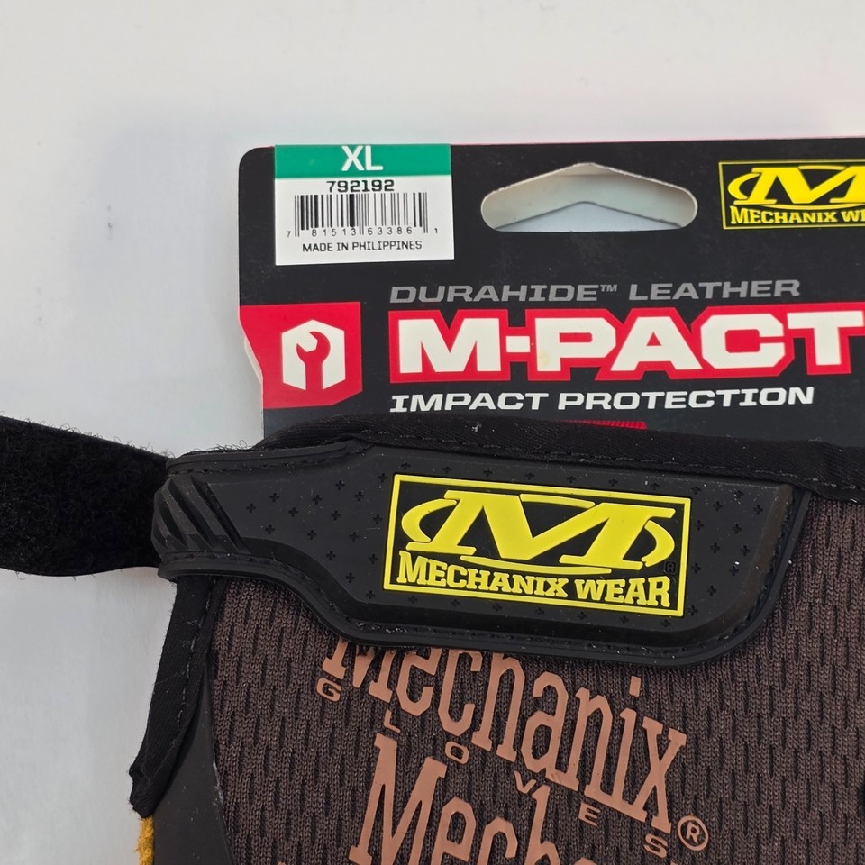 Mechanix Wear M-Pact Leather Gloves Shock Absorbing, Machine Washable ...