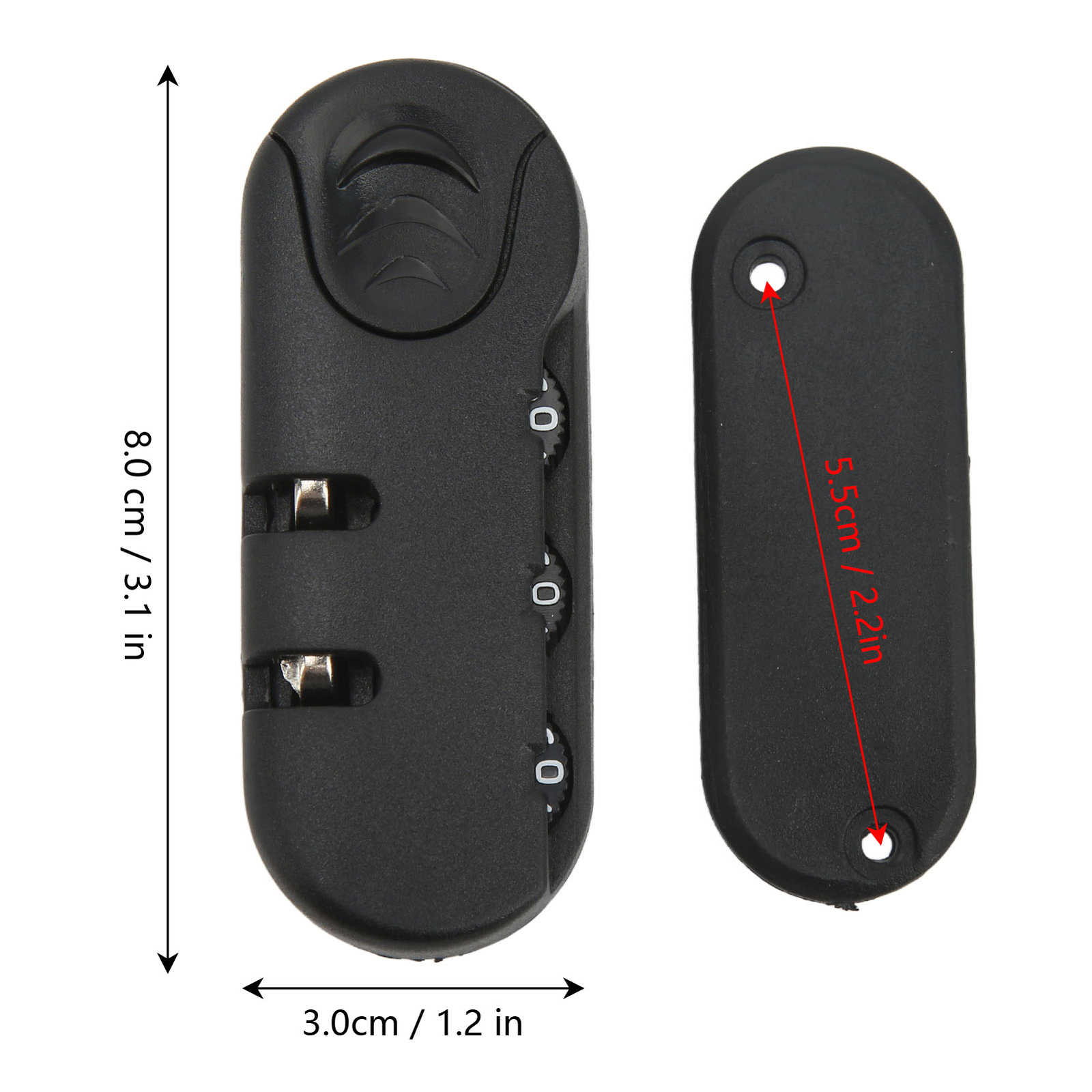 Luggage Lock 3 Digits Lock Catch Travel Suitcase Password Security Lock ...