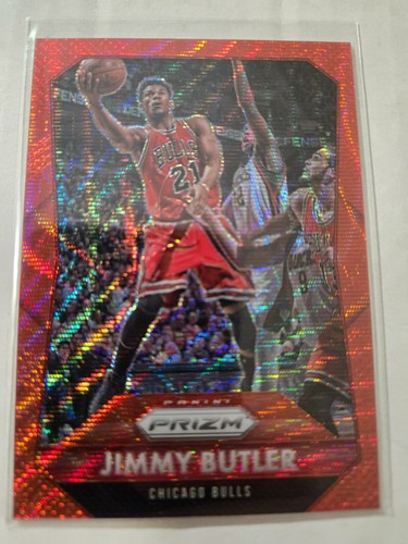 2015-16 Panini Prizm Ruby Red Wave Refractor Prizm #D /350 Jimmy Butler ...