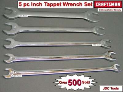 Craftsman 5 pc SAE Polished Tappet Wrench Set Thin Long Profile Inch | eBay