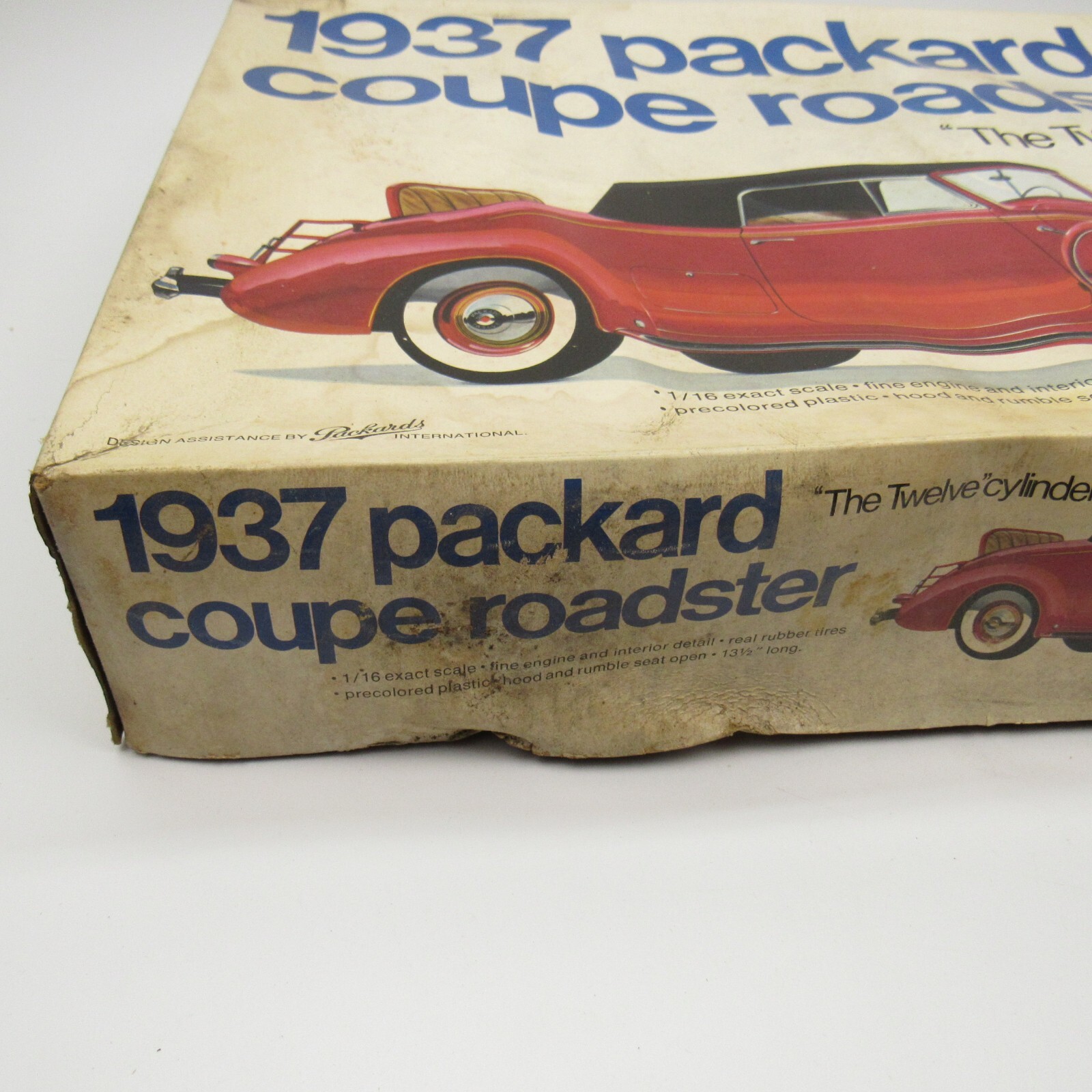 Entex 1937 Packard Coupe Roadster 1/16 Model Kit 12 Cylinder - Open Box ...