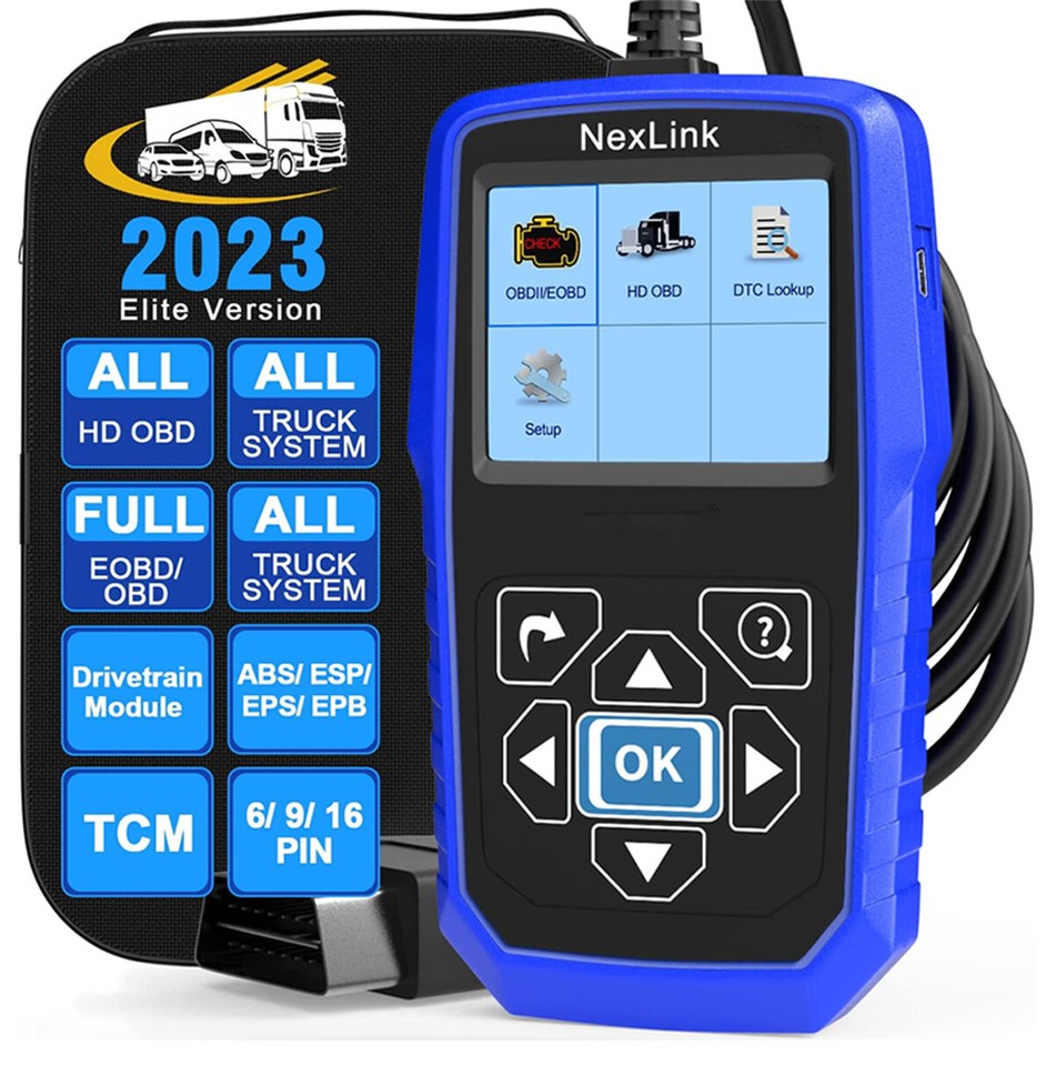 Diesel Truck Diagnostic Scanner OBD EOBD HDOBD DPF ABS EPS Code Reader ...