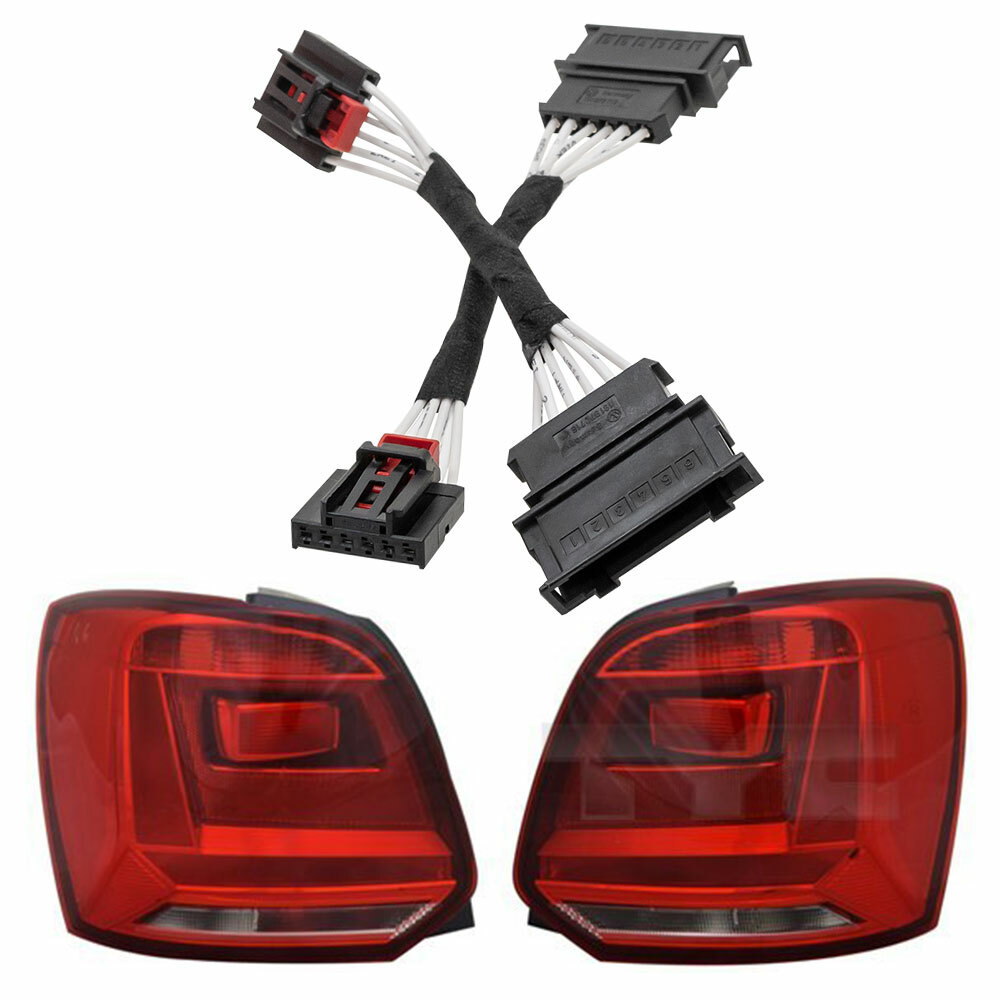 For VW Polo 6R 2009- Tail Lights Retrofit Set + Adapter From Facelift ...