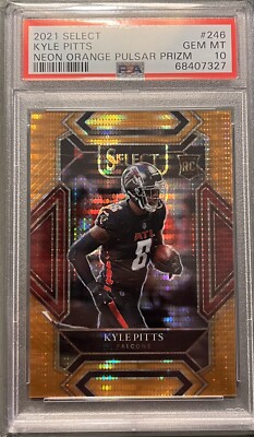 2021 Panini Select Kyle Pitts Neon Orange Pulsar /7 PSA 10 SSP SUPER ...