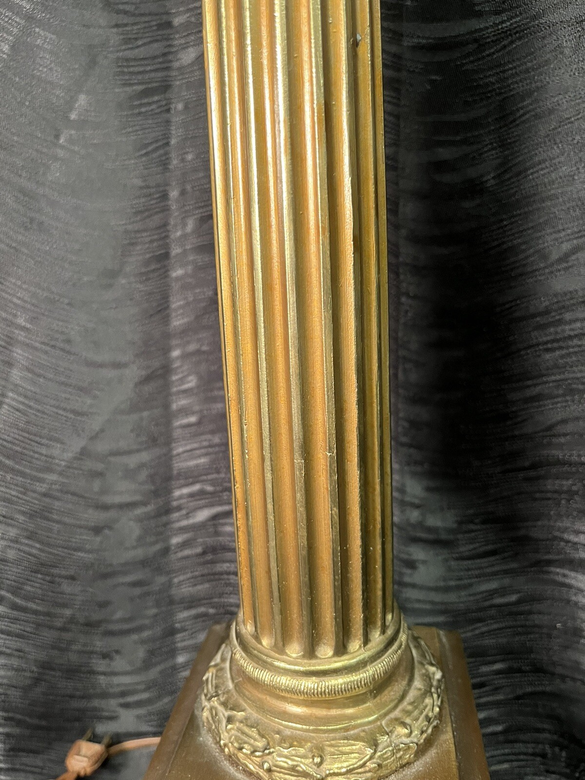 Vintage Brass Corinthian Empire Column Table Lamp Greek Roman Parthenon ...