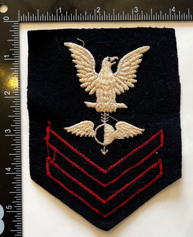 WWII USN US Navy Aerographer Petty Officer 2nd Class Blue Rate Patch | eBay