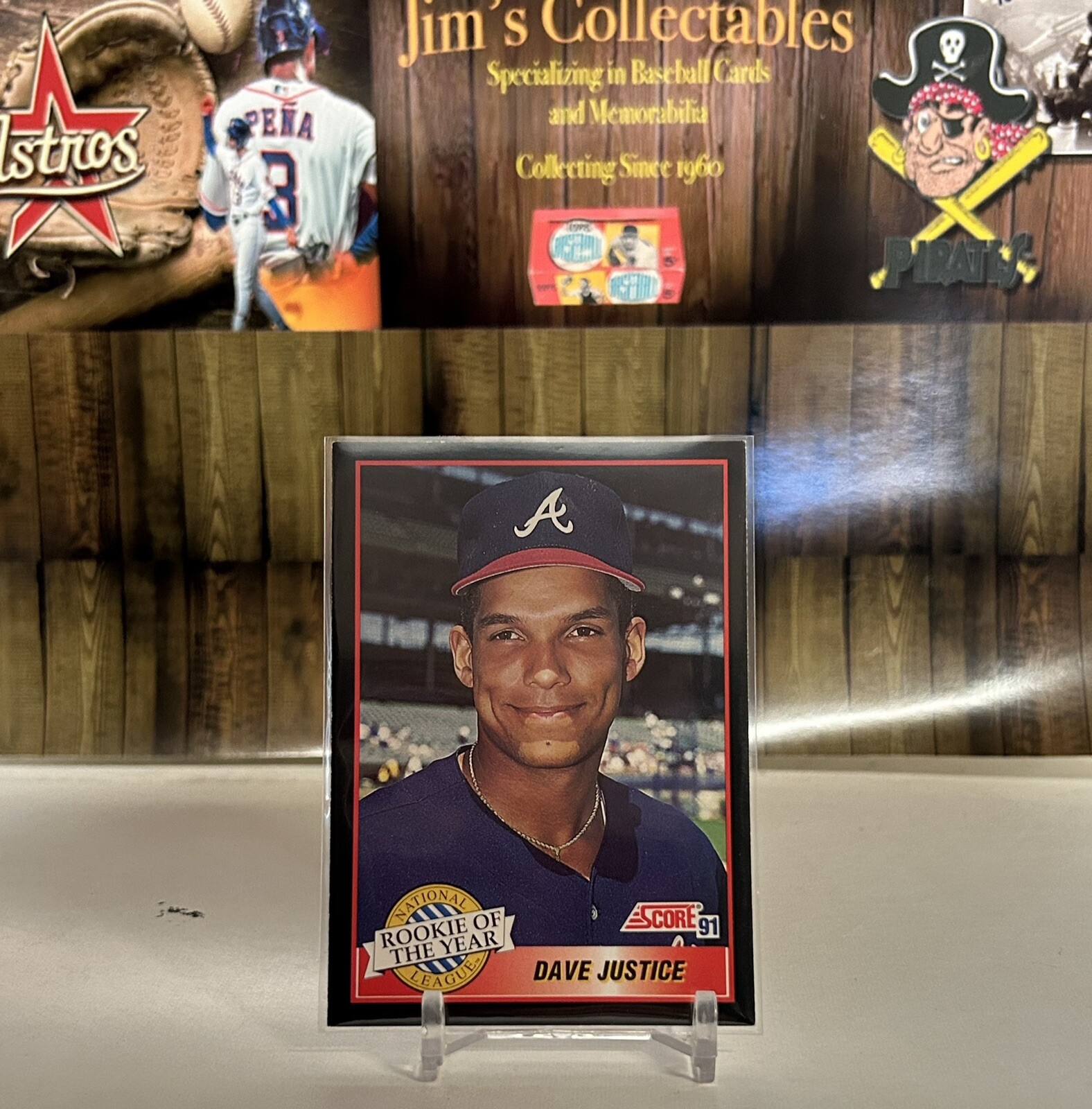 1991 Score Rookie of the Year David Justice Baseball Card #880 | eBay