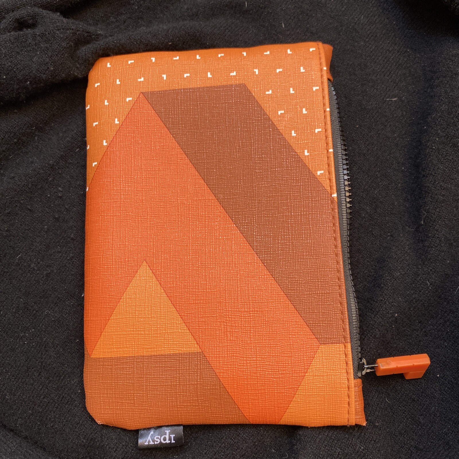 IPSY Orange And Brown Tetris Bag Make Up Bag | eBay