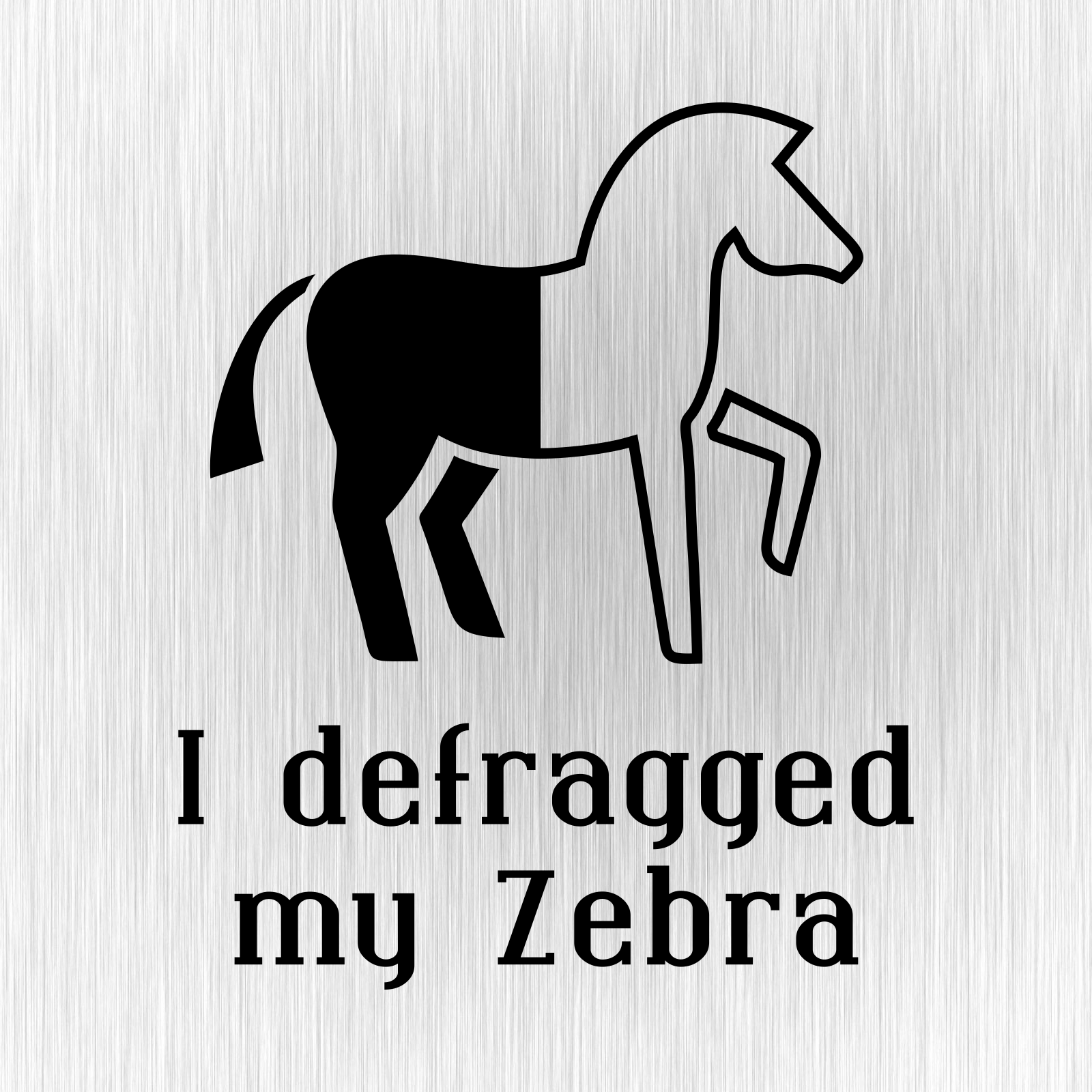 I defragged my Zebra Geek Gamer Nerd Black Car Vinyl Decal Sticker | eBay