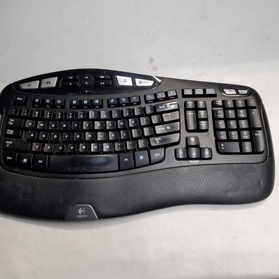 Logitech K350 Ergonomic Wave Unifying Wireless Keyboard + USB Dongle | eBay