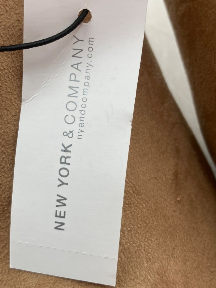 NY & C Tan Block Heel Ankle Boots Size 11 Womens Faux Suede With Tags ...