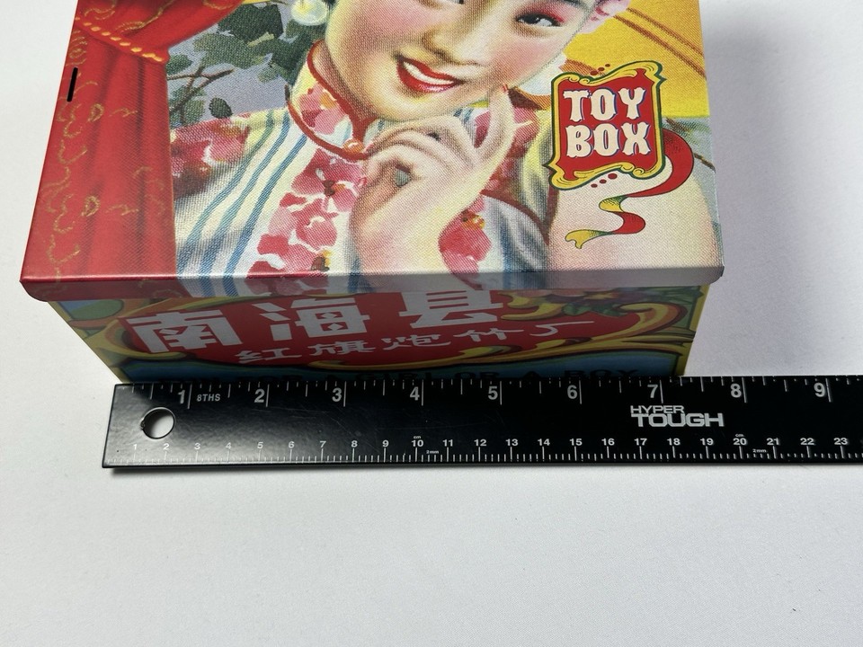 Blue Q Play Time Toy Box Cigar Box Tin Retro Collectible With Slip *See ...