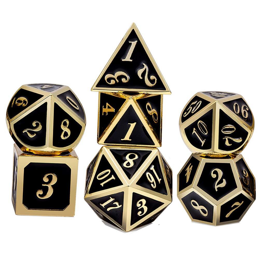 Yourandoll 7pcs Zinc Alloy Metal Dice Dice Polyhedral Dice D20 D12 D10 ...