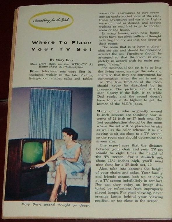1955 TV ARTICLE~MARY DORR WFIL AT HOME SHOW WFIL PHILADELPHIA~WHERE TO ...