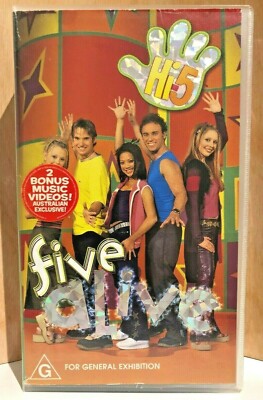 Hi 5 ~ FIVE ALIVE ~ RARE PAL VHS VIDEO ~ KELLIE, TIM, CHARLI, KATHLEEN ...