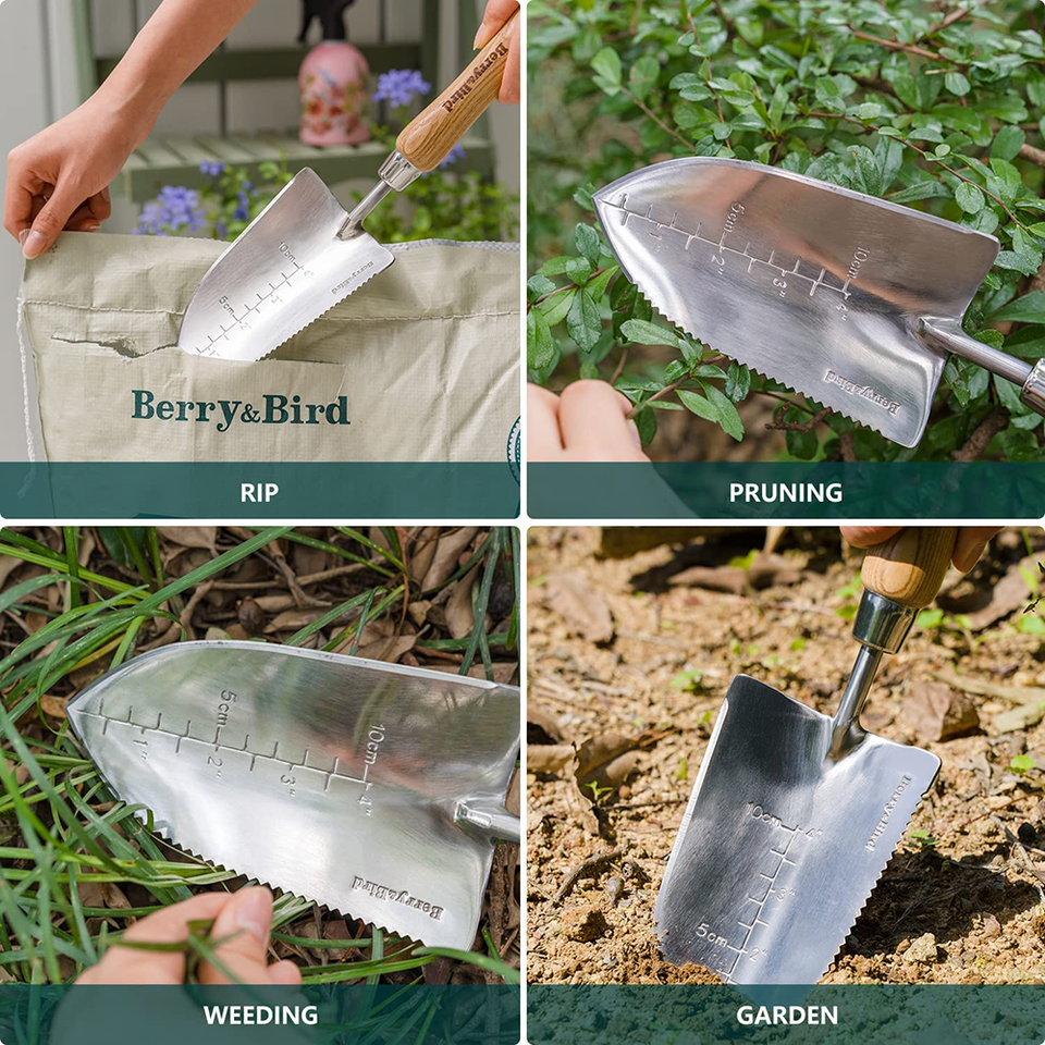 Berry&Bird Garden Tools Hand Gardening Tools For Planting Transplanting ...
