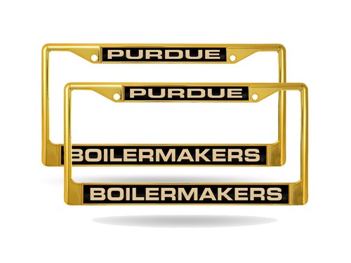 Purdue Boilermakers NCAA (Set of 2) Gold Metal Laser Cut License Plate ...