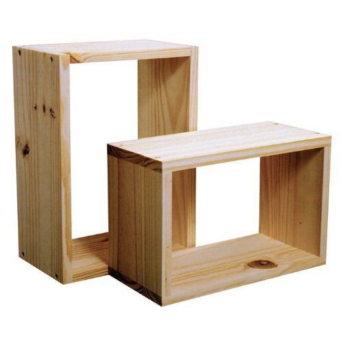 Wooden Wall Cube Cubes Shelf Storage Book Case Unit Wood CD Storage ...